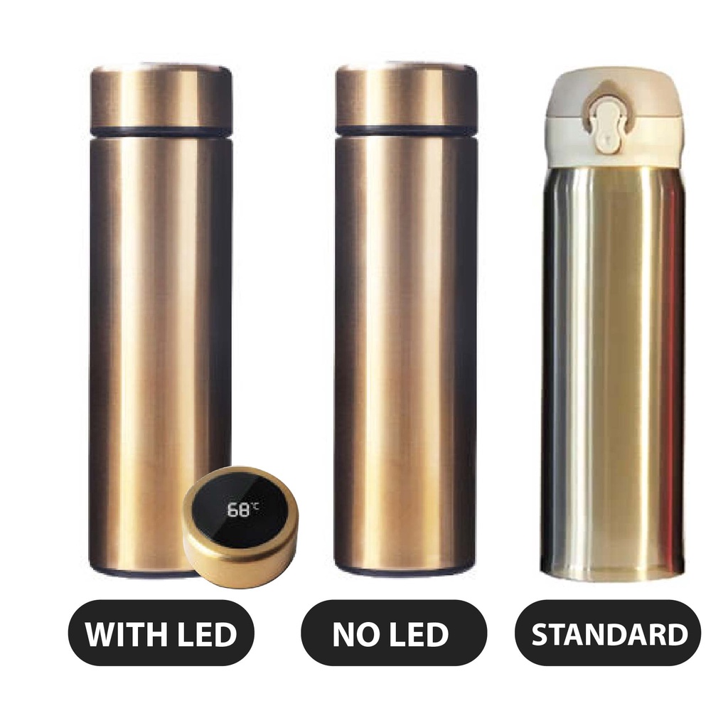 🍋 500ml LED Thermos Smart Temperature Flask with LED Display Vacuum ...