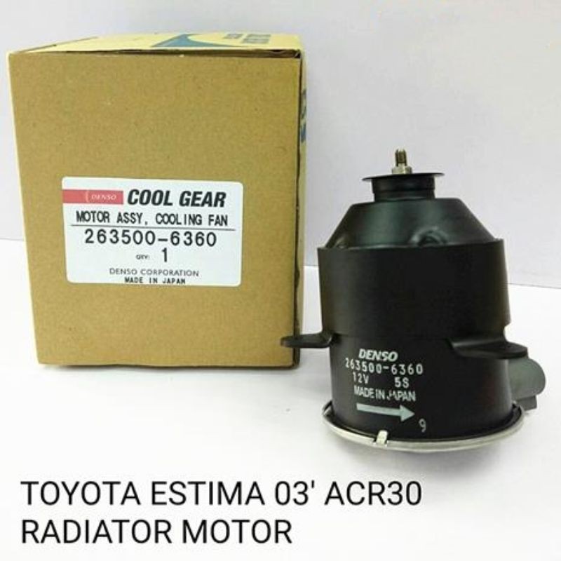 RADIATOR FAN MOTOR 263500-6360 TOYOTA ESTIMA ACR30 | Shopee Malaysia