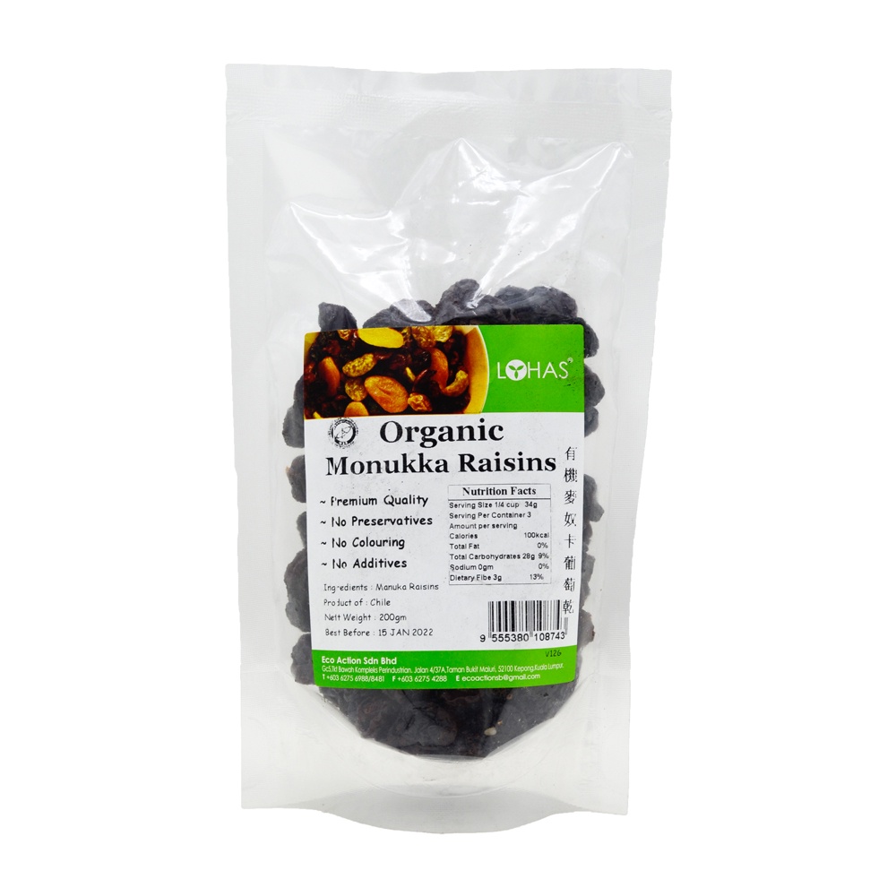 Lohas Organic Sultana Raisins 200g / Lohas Organic Monukka Raisins 200g ...