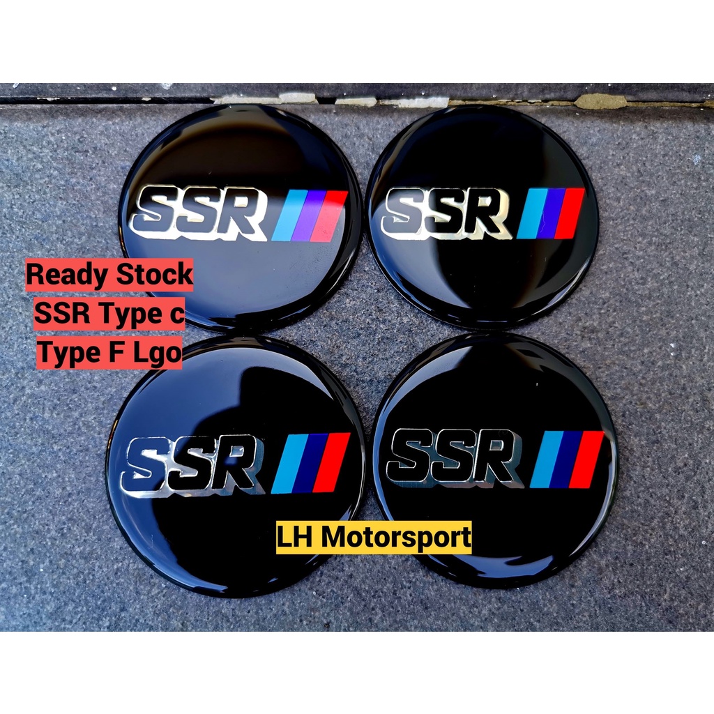 SSR Type C RS RIM CAP LOGO SSR Type F/SSR GTX01 1set 4pcs (49MM)Myvi ...