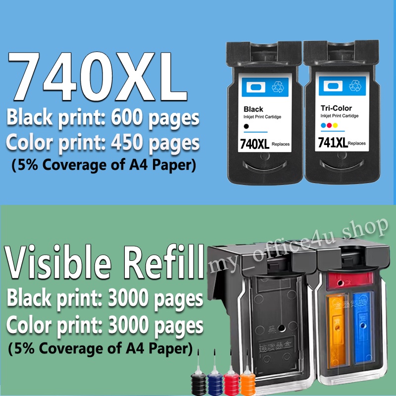 PG-740 CL-741 ink PG740XL CL741XL ink Cartridge compatible for Canon ...