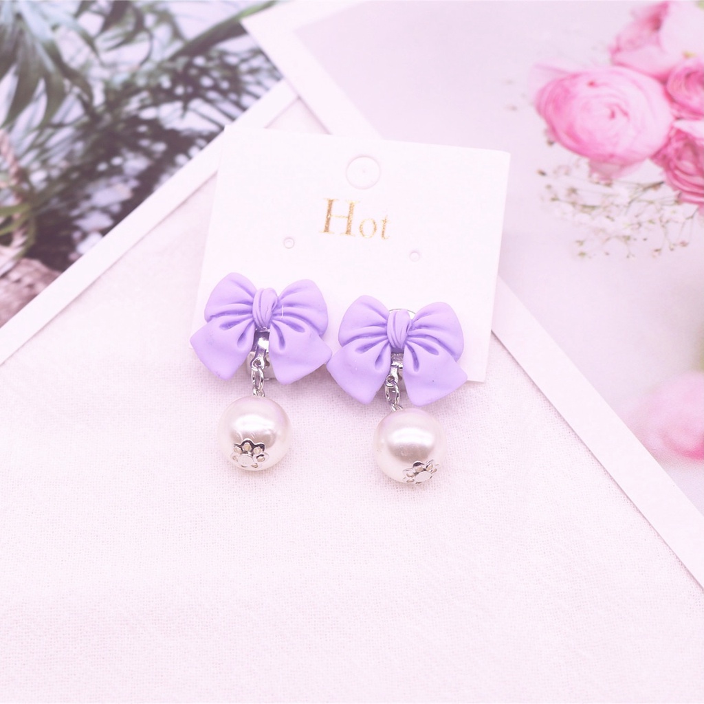 Kids Clip Earrings Korean S925 Anting Anting Budak Subang Telinga Klip ...