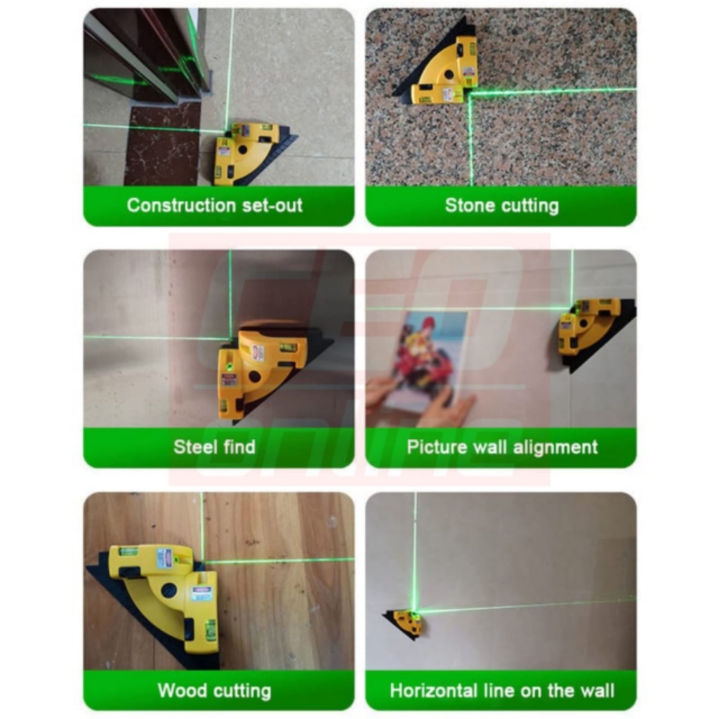 CEO 🇲🇾 90 Degree Square Laser Level Right Angle Vertical Horizontal ...