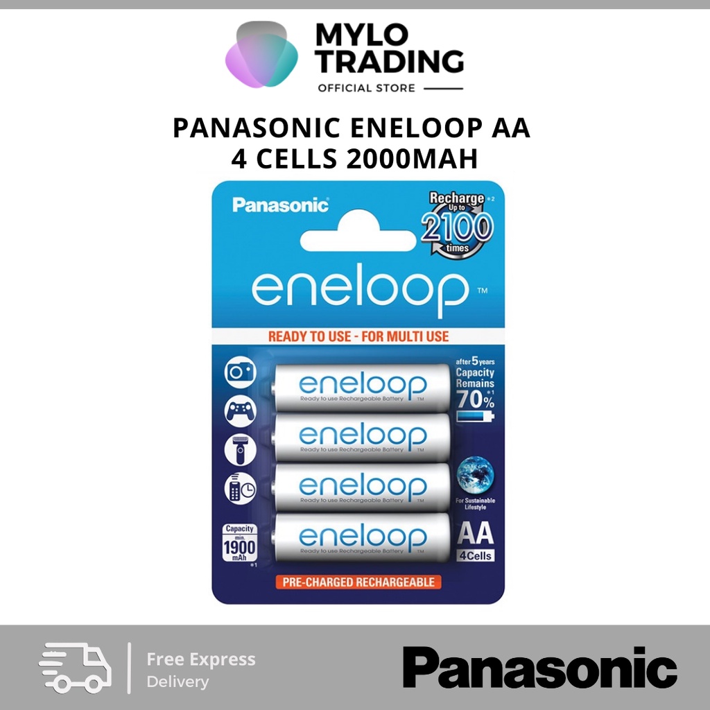 Panasonic Eneloop Aa 4 Cells Rechargeable Battery 2000mah Bk 3mcce 4bt