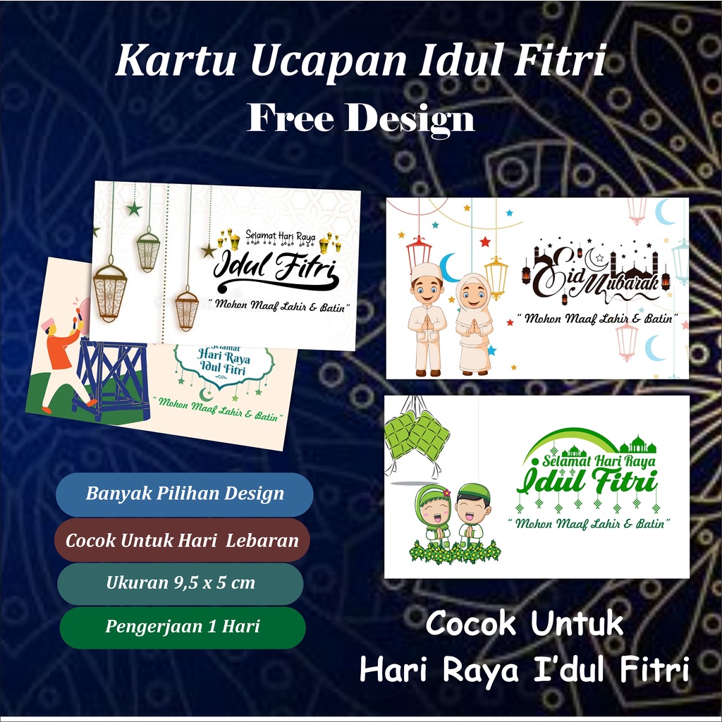 Free Eid Greeting Card Design Greeting Card Shopee Malaysia