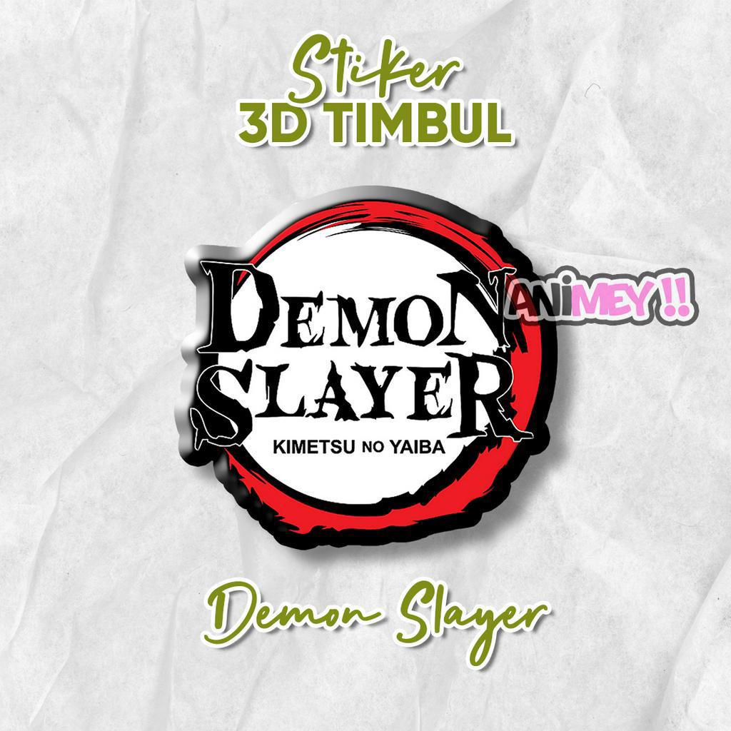 3d Demon Slayer Logo Emblem Sticker/Anime Gaming Resin Sticker | Shopee ...