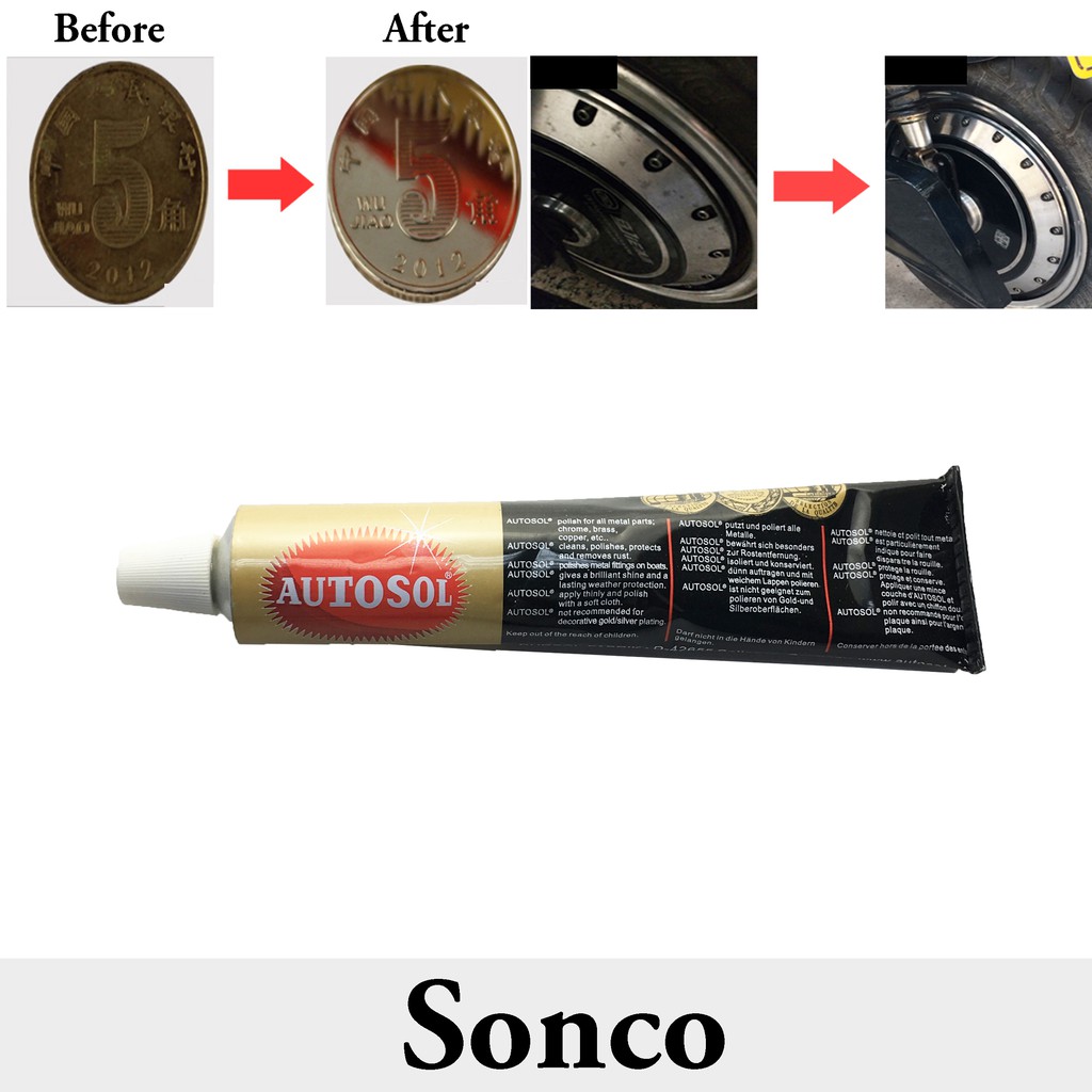Autosol Metal Polish Rust Remover Chrome Cleaner(75ml) | Shopee Malaysia