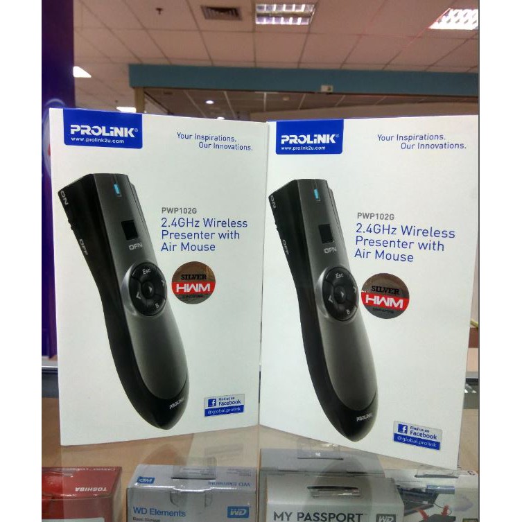 PROLiNK PWP102G 2.4 GHz Wireless Presenter with Air Mouse | Shopee Malaysia