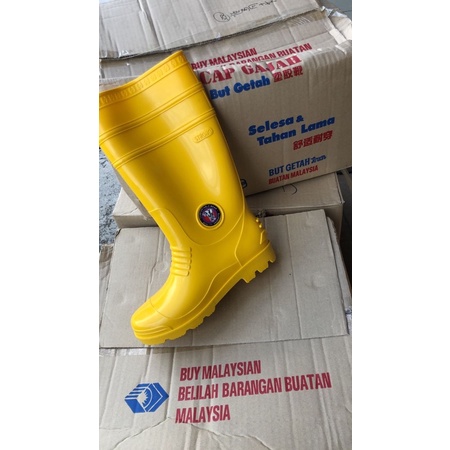READY STOCK‼️ Original Cap Gajah High Quality Long Rubber Boot/ Kasut ...