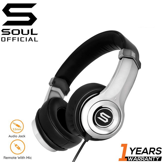 SOUL ULTRA High Definition Dynamic Bass On-Ear Headphones (Silver ...
