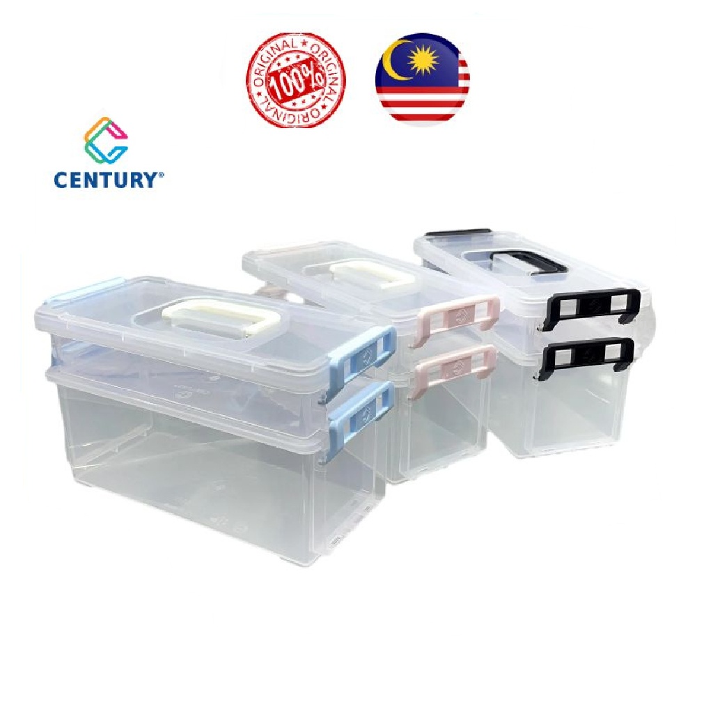 Century Mini Storage Box With Handle 0.5L 1L Stackable Multipurpose Storage Box Kotak Kecil ...