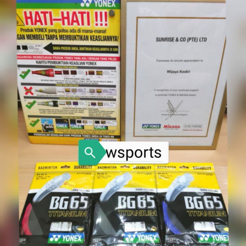 Bg65 TI/BG 65 Titanium ORIGINAL Badminton String | Shopee Malaysia