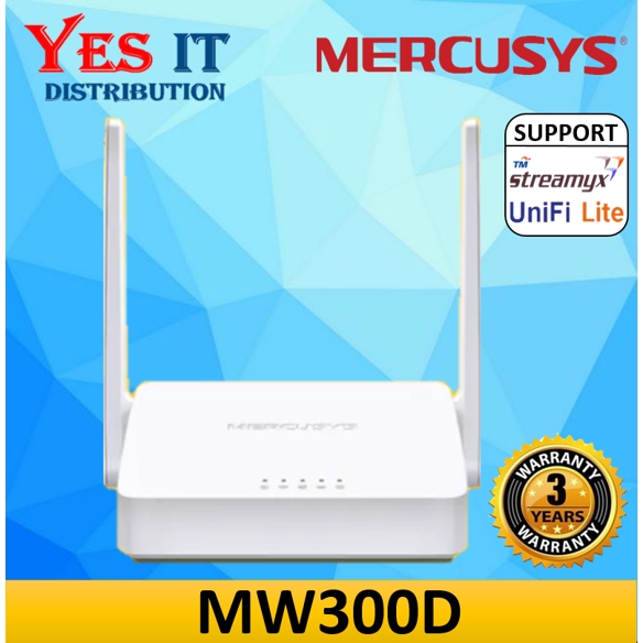 Mercusys MW300D Wireless N300 ADSL Modem Router For Streamyx / UniFi ...