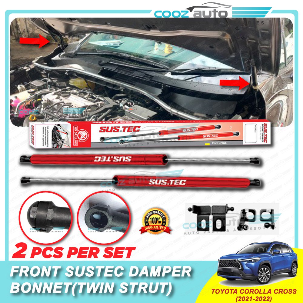 Toyota Corolla Cross 2021 - 2022 Sustec Front Hood Damper Bonnet Gas ...