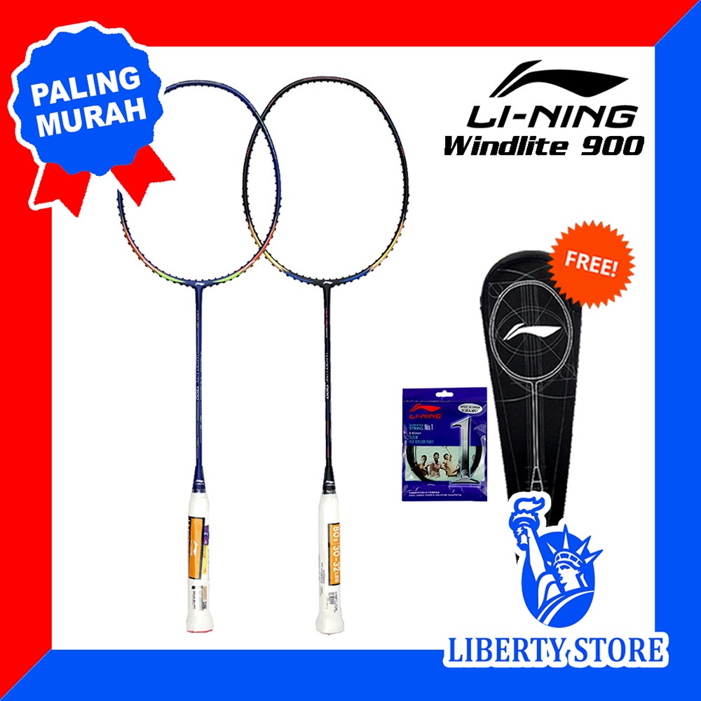 Original LINING WINDLITE 900 Badminton Racket + BAG + STRINGS | Shopee ...