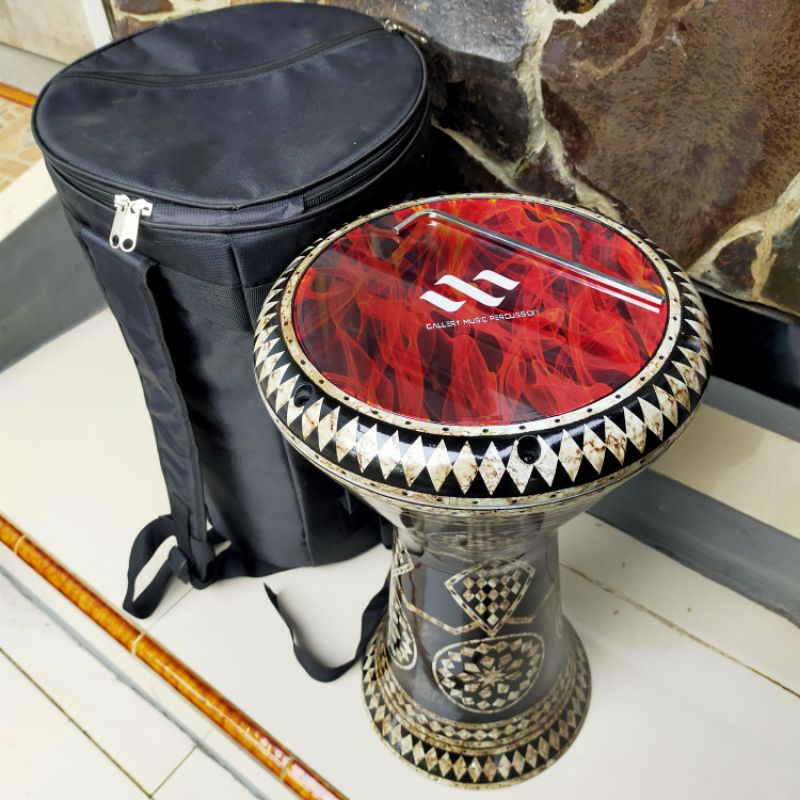 Darbuka 8 inches with original Red fire Gmp motif. full set | Shopee ...