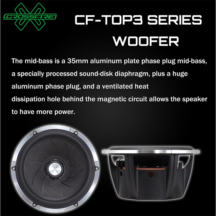 CROSSFIRE Top 3 Series 3 Way Speaker System | Shopee Malaysia