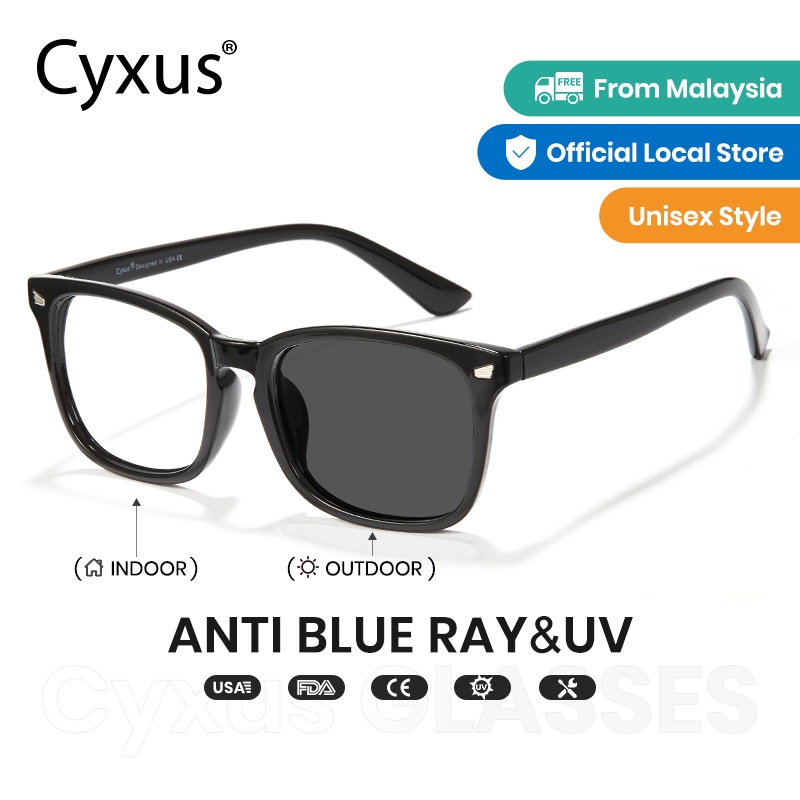 [LOCAL SELLER]Cyxus Photochromic Glasses Computer Filter Glasses UV400 ...