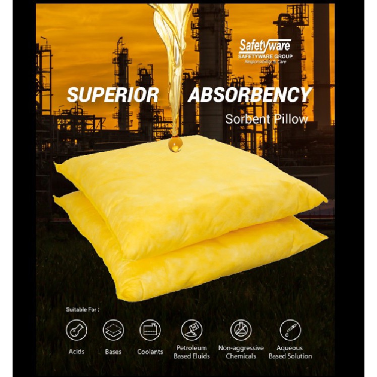 Safetyware Chemical Sorbent Pillows 40cm x 50cm I Heavy Duty Uses I ...