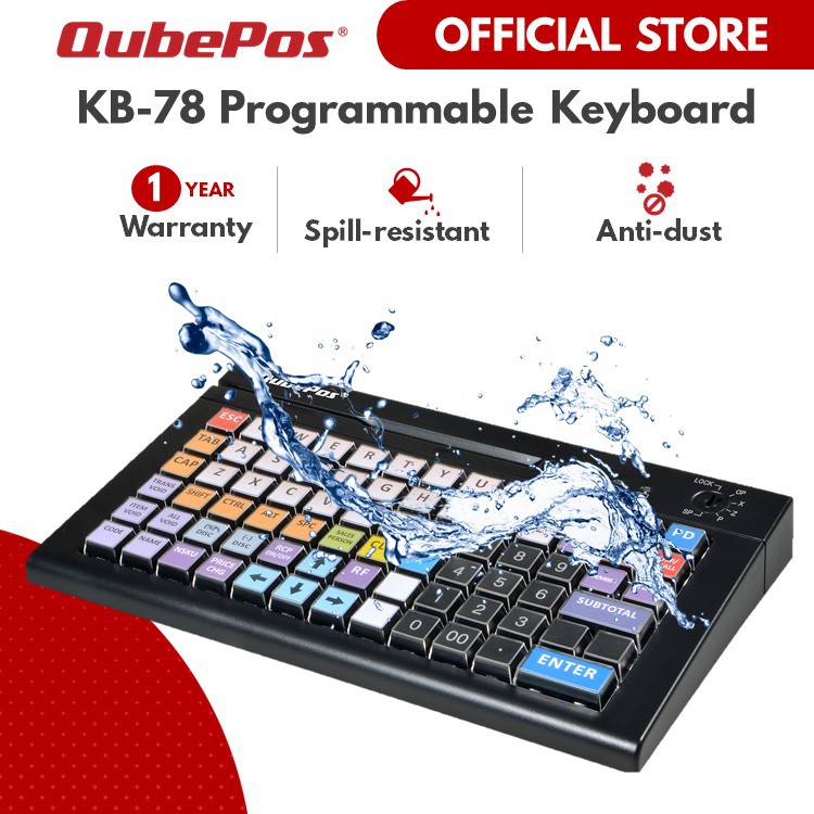 QubePos KB-78 Programmable POS Keyboard (78 Keys/ Cashier/ Cash Register) | Shopee Malaysia