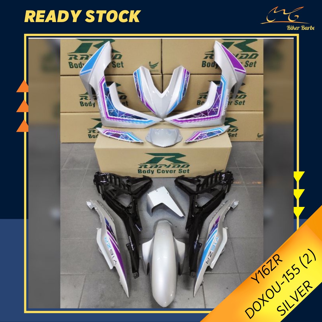 [READY STOCK] COVERSET/BODYSET YAMAHA Y16/Y16ZR DOXOU-155 (2) - SILVER ...