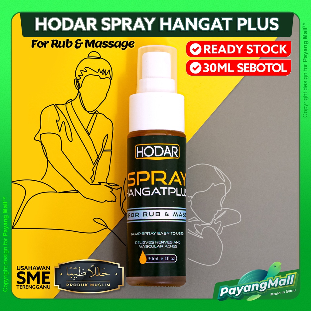 HODAR Spray Hangat Plus Minyak Panas Untuk Urut Badan Saraf Berpantang ...