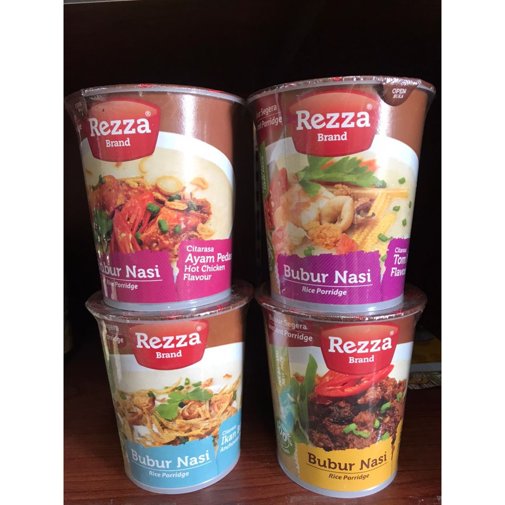 Rezza - Instant Rice Porridge/BUBUR Cup 54gm | Shopee Malaysia