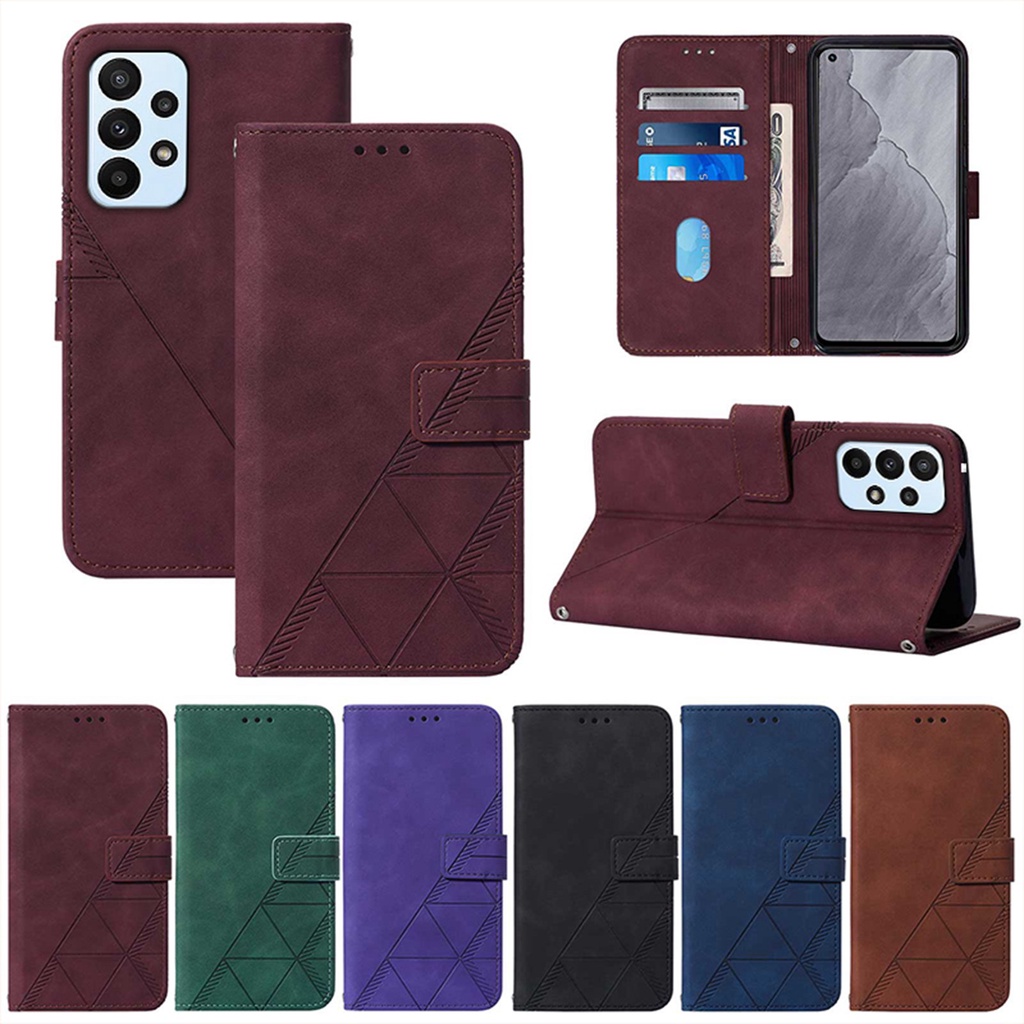 Leather Casing Phone For Samsung Galaxy A54 A34 A33 A24 A14 A04E A04 Core S23+ S23 Ultra High ...