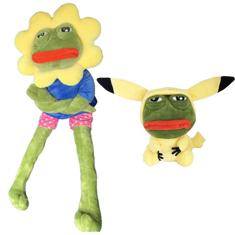 Pokemon Anime Pikachu Kawaii Stuffed Toys For Children Spoof Sad Frog ...