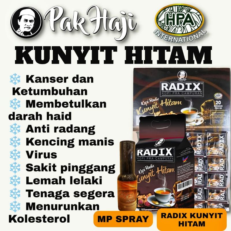 KOPI RADIX KUNYIT HITAM 20X23g | Shopee Malaysia