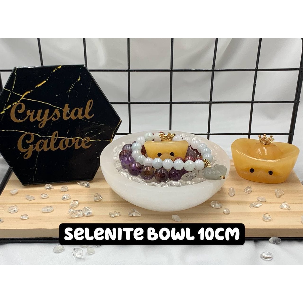 |SG| Natural Selenite Bowl / Plate For Cleanse and Recharge Crystals ...