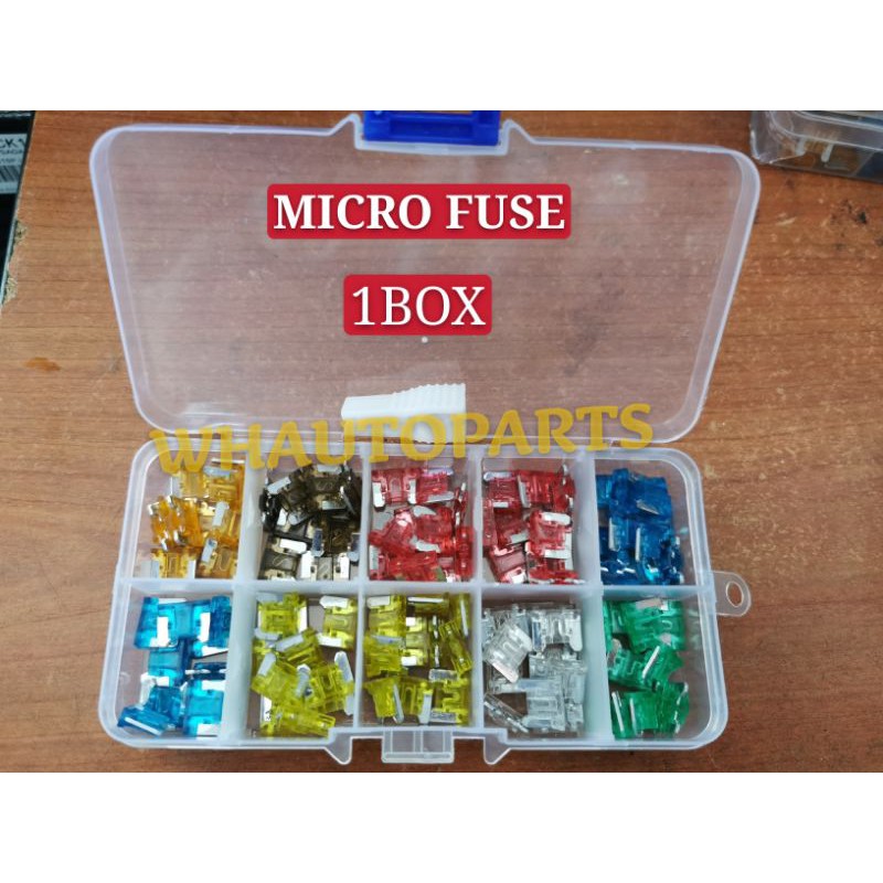 🔥1BOX=100PC 🔥MINI FUSE Micro Blade Fuse For Car Truck Motorcycle Plug ...