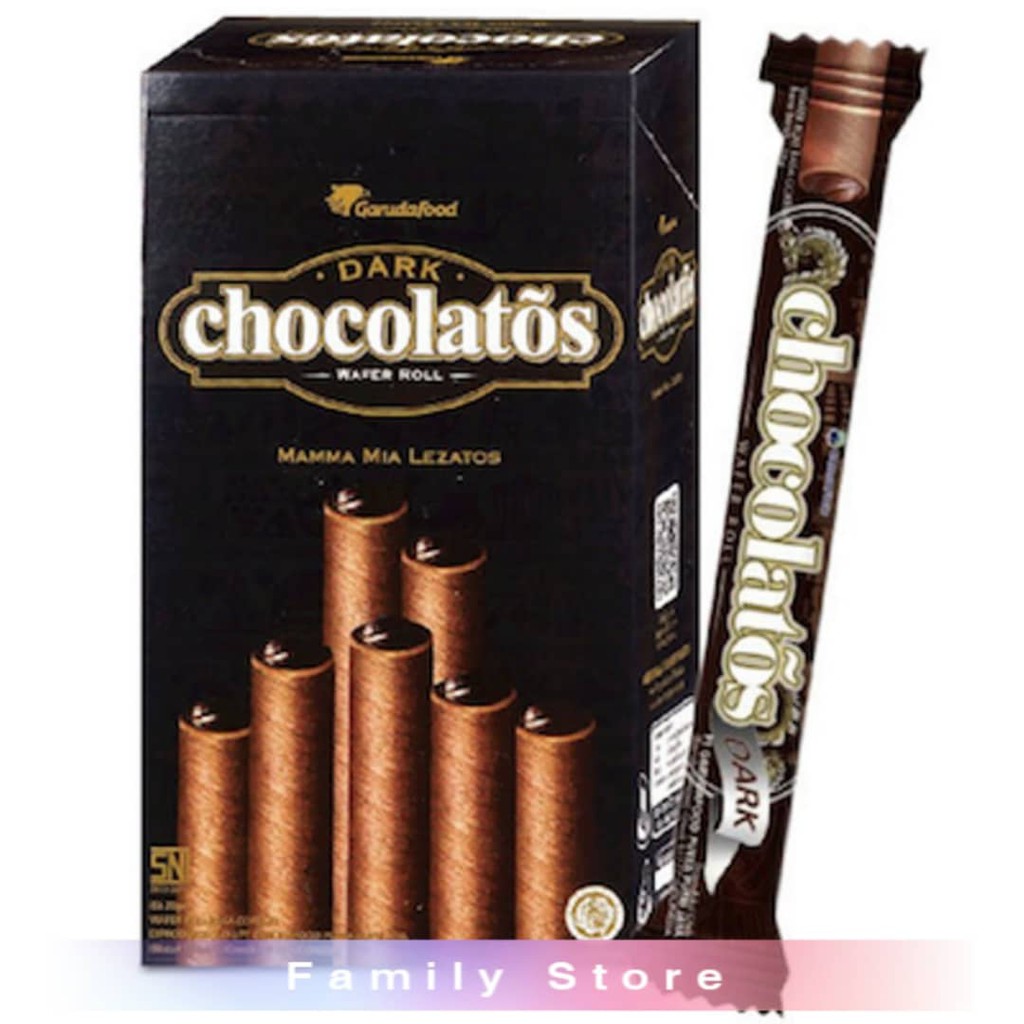 Chocolatos [20 sticks] - Dark Chocolate Wafer Roll | Shopee Malaysia