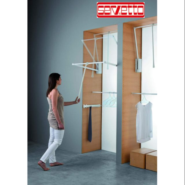 Servetto Wardrobe Lift Pull Down Hanger W770mm-1200mm | Shopee Malaysia