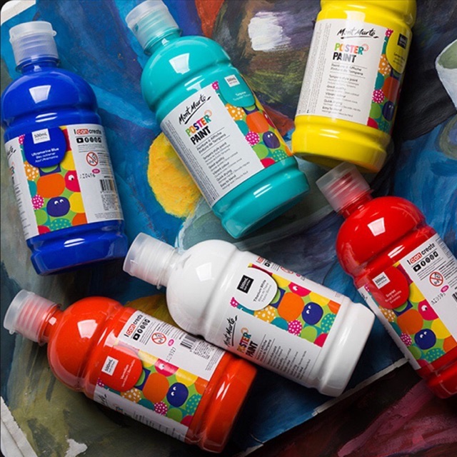 Mont Mart Premium poster Color 500ml (Pre-Mixed Powder Color) | Shopee ...