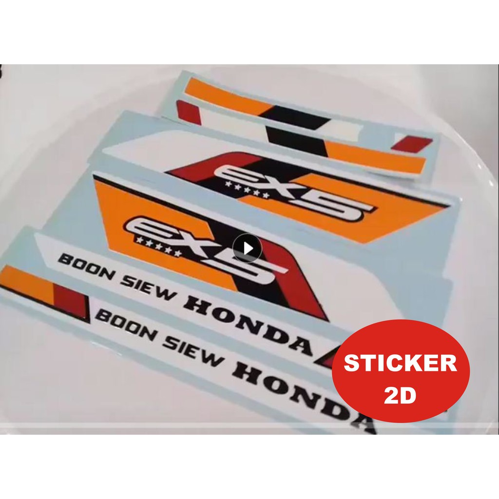 20230830-340 STICKER HONDA EX5[3] C100 ORACAL CLEAR COATED STICKER 2D ...