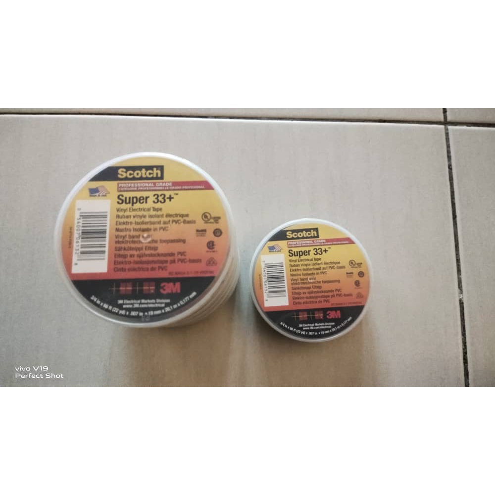 {3M Scotch® Super 33+™ Vinyl Electrical Tape - Black 100% Original ...