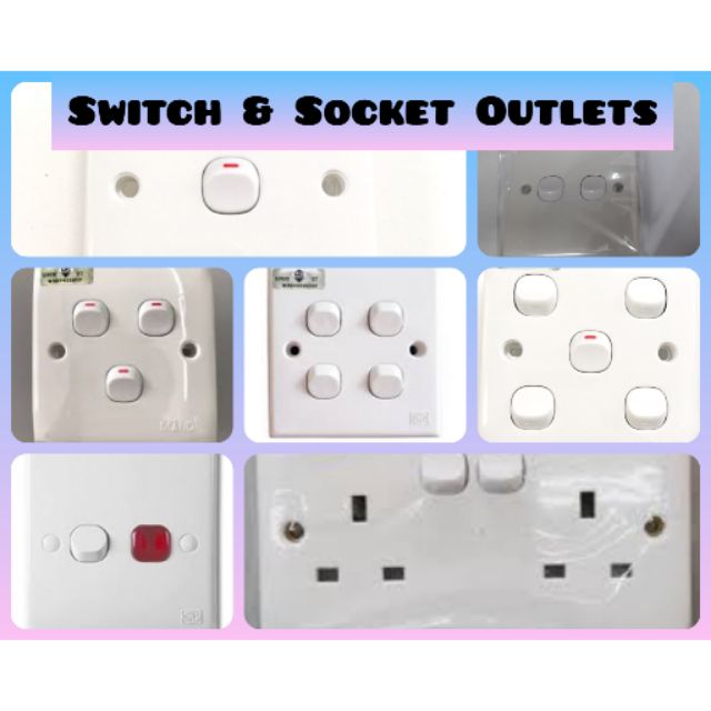 MIND 2K Series Switch 1G 2G 3G 4G 5G 20A D/POLE & 13A 15A Socket Outlet ...