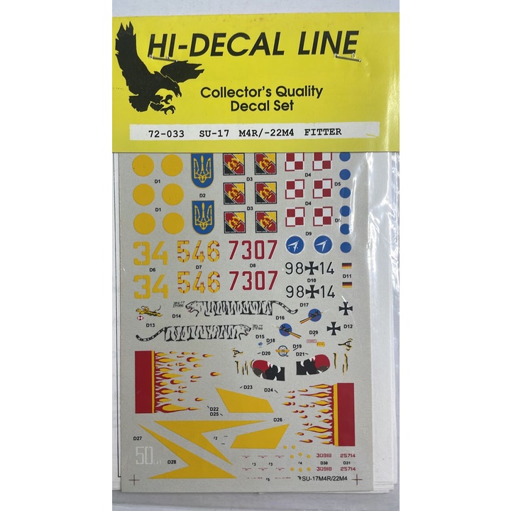 HI-DECAL LINE 72-033 Su-17M4R/Su-22M4 Fitter K 1/72 - DECAL | Shopee ...