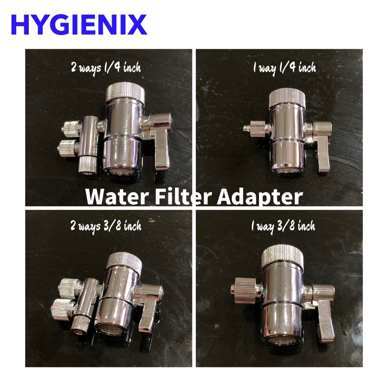Stainless Steel Water Filter Adapter 2 ways or 1 way Diverter 1/4 and 3 ...