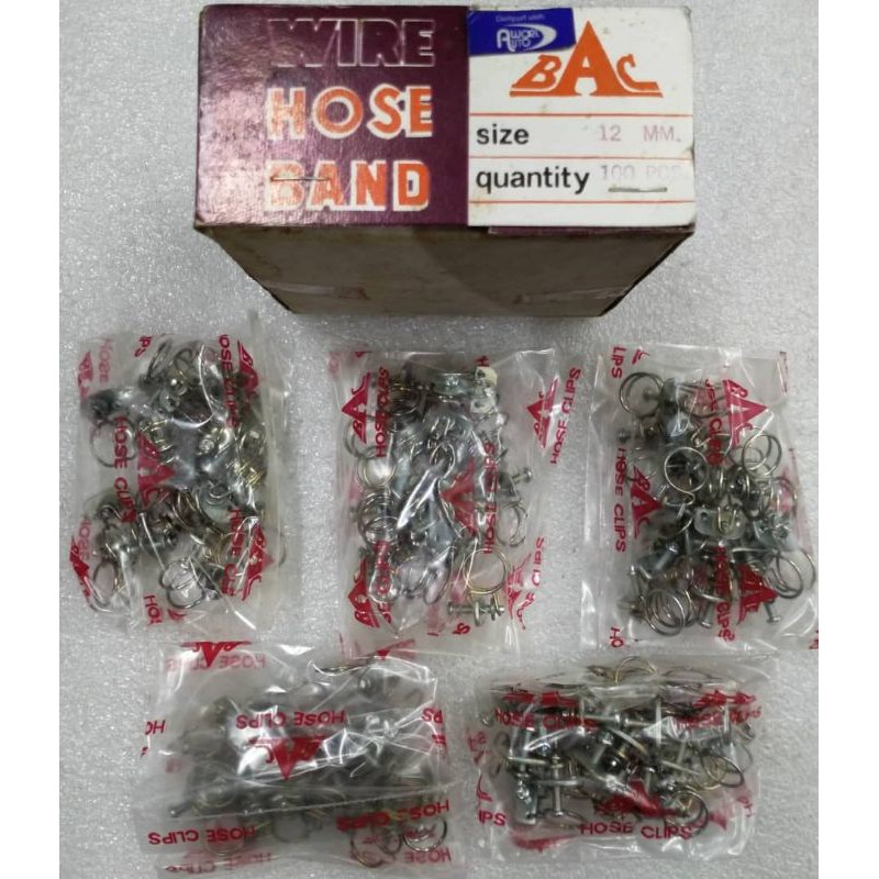 WIRE HOSE CLIP SIZE 12MM (100 PCS) | Shopee Malaysia