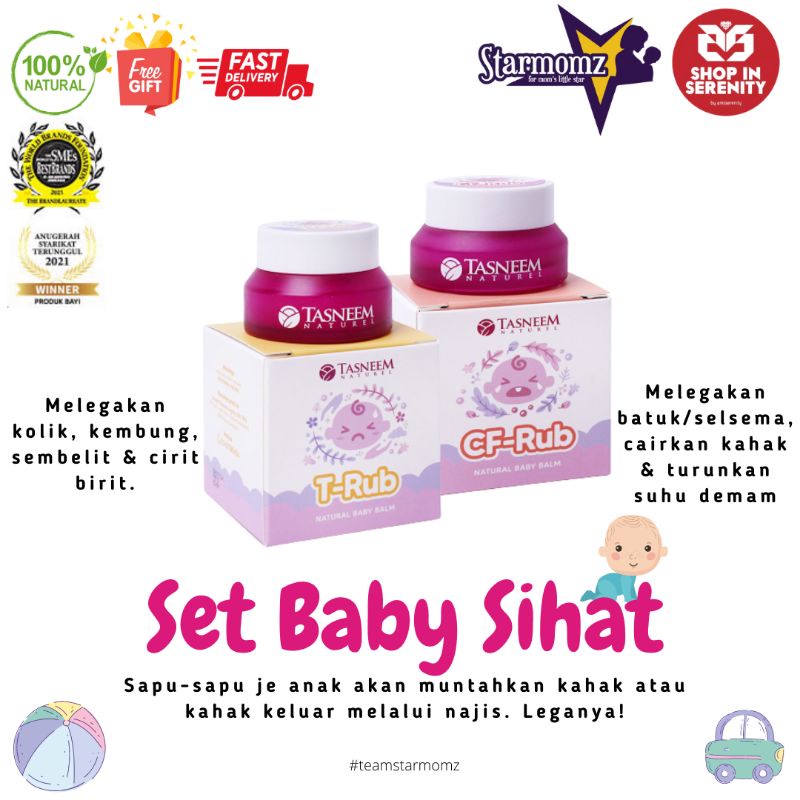 🔥 Set Jimat Tasneem Naturel - Set Baby Sihat - CF-Rub, T-Rub & CF-Bath ...