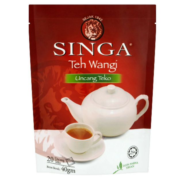 TEH CAP SINGA 狮子牌茶包 (UNCANG TEKO) 40GM x 20's | Shopee Malaysia