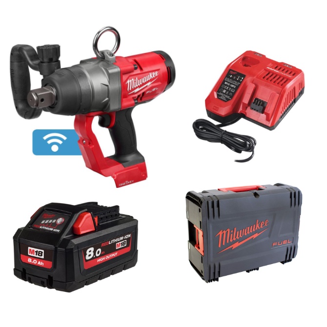 Battery cordless impact wrench Milwaukee M18 ONEFHIWF1 1" Inch HIGH ...