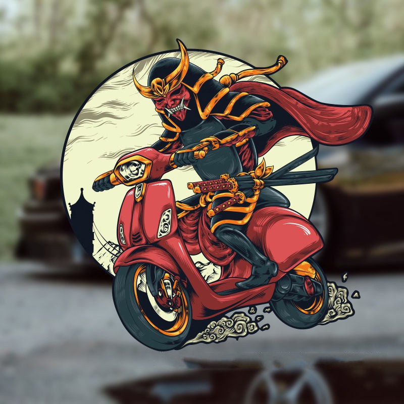 Personalized Creative Japanese Ghost Samurai Car Sticker | Shopee Malaysia