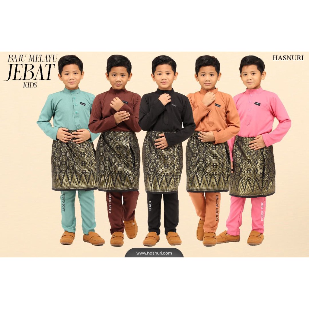 BAJU MELAYU JEBAT KIDS BY HASNURI * baju melayu jebat anak leher cekak ...