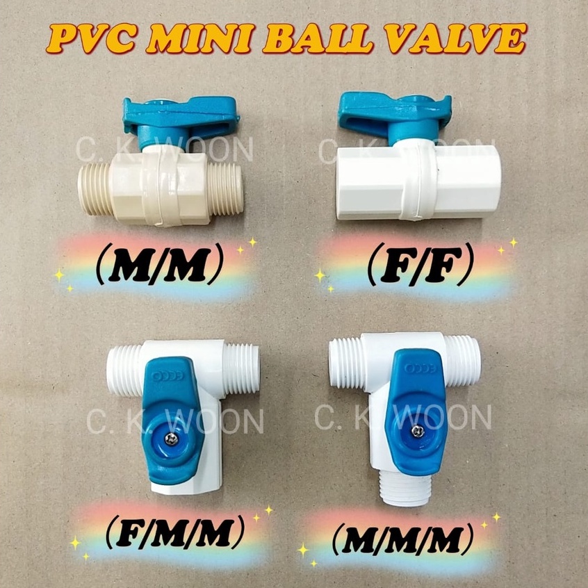 1/2" ECCO MINI PVC BALL VALVE | Shopee Malaysia