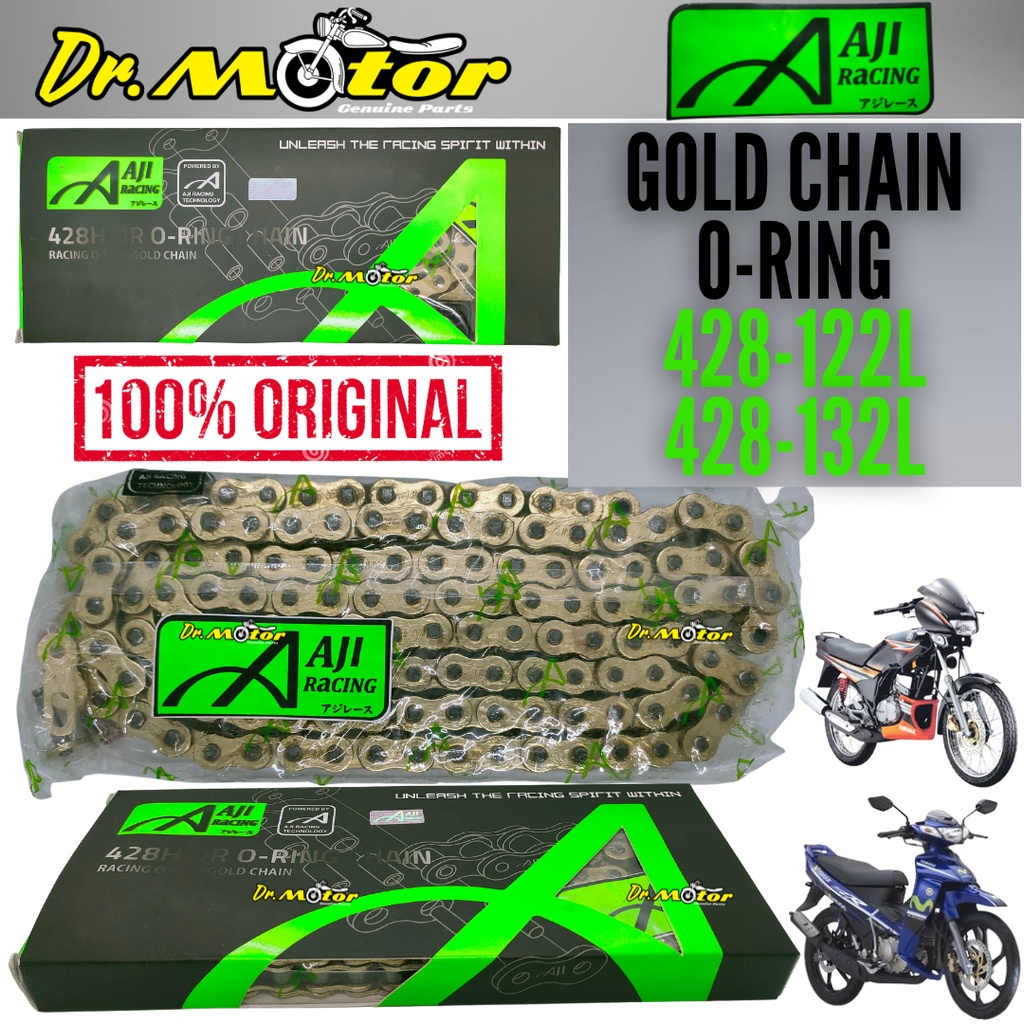 Aji Racing 428 122 132 KLO Gold CHAIN O RING ORING RANTAI HEAVY DUTY ...