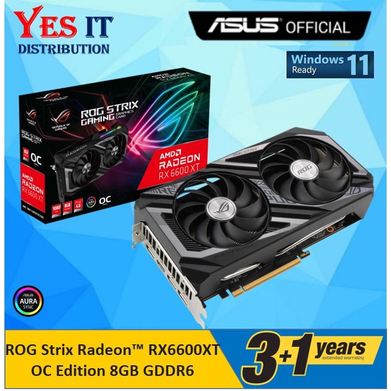 ASUS ROG Strix Radeon™ RX 6600 XT OC Edition 8GB GDDR6 GRAPHIC CARD ...