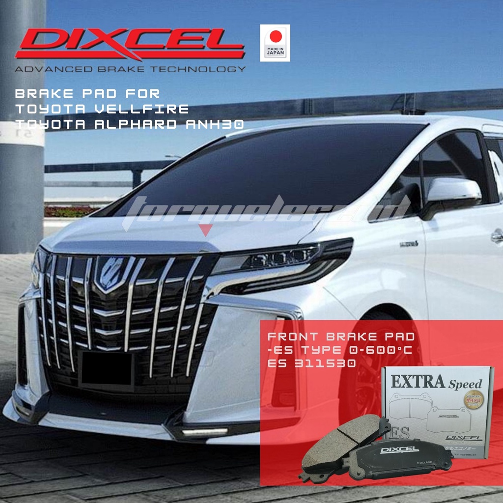 (TOYOTA VELLFIRE/ALPHARD ANH20/30 SINGLE POT) DIXCEL BRAKE PAD ES TYPE ...